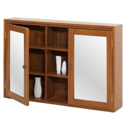 Teak-Spiegelschrank MCW-M85, Badspiegelschrank, hochwertiges B-Grade-Teak (Kernholz, 20-30 Jahre), 70x100x20cm
