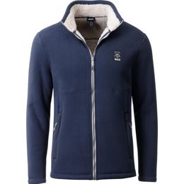 Fleecejacke LPO "REECE MN", Herren, Gr. S, blau (navy), 100% Polyester, sportlich, Langarm, Jacken, Stehkragen, mit Langhaarfleece gefüttert