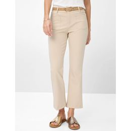 5-Pocket-Hose Brax "Style SHAKIRA S", Damen, Gr. 42K (21), Kurzgrößen, beige, 88% Polyamid, 12% Elasthan, Hosen