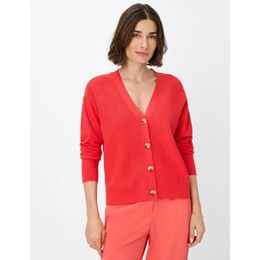 Cardigan Brax "Style ANIQUE", Damen, Gr. 36, rot, 72% Viskose, 28% Polyamid, Strickjacken