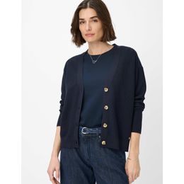 Cardigan Brax "Style ANIQUE", Damen, Gr. 34, blau (navy), 72% Viskose, 28% Polyamid, Strickjacken