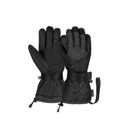 Skihandschuhe Reusch "Baseplate R-TEX XT", Damen, Gr. 10, schwarz (schwarz, grau), 92% Polyester, 6% Polyurethan, 2% Polyamid, mehrfarbig, klassisch, Handschuhe, mit Ortho-Tec Protection