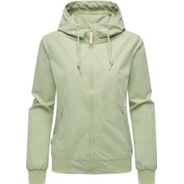 Outdoorjacke Ragwear "Oggie YOUMODO", Damen, Gr. L (40), grau (graugrün), Obermaterial: 100% Polyester, Innenfutter: 100% Polyester, Basic, gerade hüftbedeckend, hoch geschlossener Ausschnitt, Langarm Ärmel ohne Ärmelschlitz Bündchen mit Windstopper, Jacken, Wasserdichte und atmungsaktive Übergangsjacke