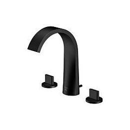 Steinberg Serie 280 3-Loch-Waschtischarmatur 2802000S Ausladung 155 mm, mit 90Grad Keramikventilen, matt black