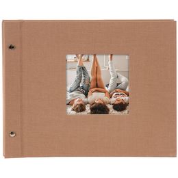 Goldbuch 26719 Schraubalbum Bella Vista Haselnuss schwarze Seiten