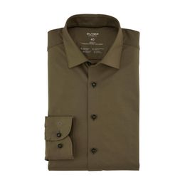 OLYMP Herren Businesshemd "Level Five body fit Jerseyshirt", grau, Gr. 46, Web, Obermaterial: 92% Baumwolle, 8% Elasthan, Hemden, in Jersey Qualit&auml;t