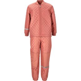 ZIGZAG Jungen Skianzug "Tiger", pink, Gr. 86, kariert, 100% Polyester, Sportanzüge, mit wärmender Steppung