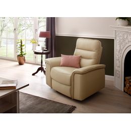Relaxsessel Home Affaire, beige, Webstoff (96% Polyester, 4% Nylon), Wohnzimmer, Sessel, "Maldini, TV-Sessel", mit elektrischer Relaxfunktion und