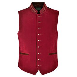 JCC Herren Lederweste "3102075Ecom", rot, Gr. 60, Obermaterial: 100% Polyester; Innenfutter: 100% Polyester, Westen