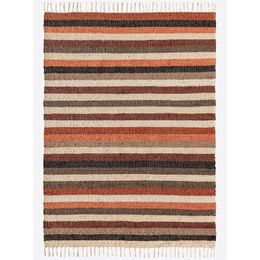 Teppich HEINE HOME, B:70cm H:5mm L:140cm, bunt, Baumwolle, Jute, Flur, Teppiche