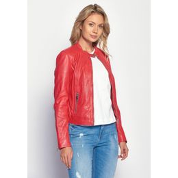 Maze Damen Lederjacke "Grenada", rot, Gr. S, Obermaterial: 100% Lammleder; Futter: 100% Polyester, Jacken