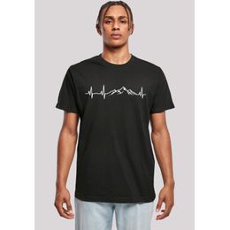 F4NT4STIC Herren T-Shirt "Herzschlag Berge Wandern", schwarz, Gr. XXL, Obermaterial: 100% Baumwolle, Shirts, Premium Qualität