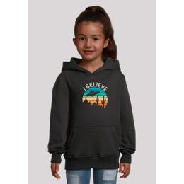 F4NT4STIC Kinder Kapuzenpullover "I Believe UFO Alien Sunset", schwarz, Gr. 122, Obermaterial: 65% Baumwolle, 35% Polyester, Pullover, Premium