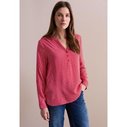Cecil Damen Langarmbluse, rot, Gr. L, gestreift, Stoff, 100% Viskose, Blusen