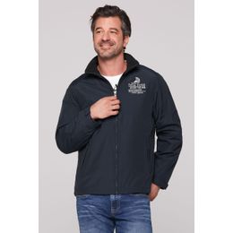 CAMP DAVID Herren Outdoorjacke, blau, Gr. XXXL, bedruckt, bestickt, Material Oberstoff: 58% Baumwolle, 42% Polyester, Futter Rumpf unten: 100%