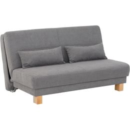 Schlafsofa Home Affaire, B:160cm H:86cm T:95cm, grau, Chenille (100% Polyester), Kinderzimmer, Sofas, "Gina", vom Sofa zum Bett mit einem Handgriff,