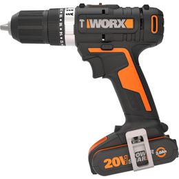 WORX Akku-Schlagbohrschrauber "WX370", B:5,1mm H:21,7mm L:22,3mm, bunt, Bohrmaschinen, 2-Gang-Getriebe, Bohrstufe + Schlagfunktion, inkl. 2 Akkus &