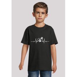 F4NT4STIC Mädchen T-Shirt "Herzschlag Hunde Liebe", schwarz, Gr. 158, Obermaterial: 100% Baumwolle, Shirts, Premium Qualität