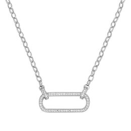 Damen Collier "mit Zirkonia, Silber 925", 45cm, Silber 925 (Sterlingsilber), silber, Giorgio Martello MILANO, Silber 925 (Sterlingsilber), Halsketten