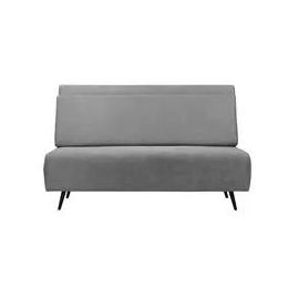 Schlafsofa Andas "Linnea", grau (anthrazit), B:140cm H:87cm T:89cm, 100% Polyester, Sofas, Daybed mit aufklappbarer Liegefläche, in Webstoff, Veloursstoff, Cord