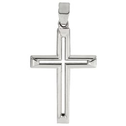 Firetti Damen Kettenanhänger "Schmuck Geschenk Halsschmuck Anhänger für Halskette Kreuz", Edelstahl, 2,1 g, silber, Edelstahl, Schmuckanhänger, Made