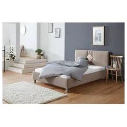 Polsterbett, beige (dunkelbeige), B:150cm H:98cm L:210cm, Bezug Bett: 100% Polyester, Bonnell-Federkernmatratze: 51% Polypropylen, 39% Polyester, 10% Baumwolle, Kaltschaummatratze: 100% Polyester, Bezug abnehm- und waschbar bis 60u00b0C, Westfalia Schlafkomfort, Betten