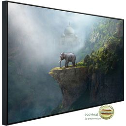 papermoon Infrarotheizung "Indischer Elefant Taj Mahal", B/H/T: 120cm x 75cm x 3cm, 900 W, bunt, Heizk&ouml;rper, sehr angenehme Strahlungsw&auml;rme