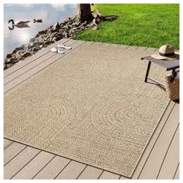 Teppich MERINOS "Kenzy 7", beige (natur), Teppiche, B: 240cm, 1mm, L: 340cm, Polypropylen, robuster In- und Outdoor Teppich im natürlichen Jute-Look, wetterfest, B:240cm H:1mm L:340cm