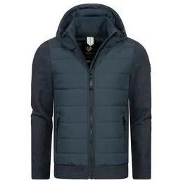 Steppjacke Ragwear "Doryan Mel", Herren, Gr. S (48), blau (dunkelblau), Obermaterial 1: 100% Polyester, Obermaterial 2: 100% Polyester, Innenmaterial: 100% Polyester, Innenfutter: 100% Polyester, Wattierung: 100% Polyester, casual, gerade hüftbedeckend, hoch geschlossener Ausschnitt, Langarm Ärmel ohne Ärmelschlitz extrabreites Bündchen krempelbar, Jacken, Coole Herren Outdoorjacke mit weichen Ärm