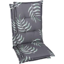 Hochlehnerauflage GO-DE, B:50cm H:7cm T:120cm, grau, Baumwolle, Polyester, Polyurethan, Polsterauflagen, Ma&szlig;e ca.: 50 cm x 120 cm x 7 cm
