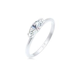 Elli Damen Verlobungsring "Elli Ring Bandring Marquise Kristalle 925 Silber", 56mm, Silber 925 (Sterlingsilber), 1,5mm, silber, Silber 925