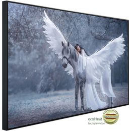 papermoon Infrarotheizung "Frau auf Pegasus", B/H/T: 120cm x 90cm x 3cm, 1.200 W, bunt, Heizkörper, sehr angenehme Strahlungswärme