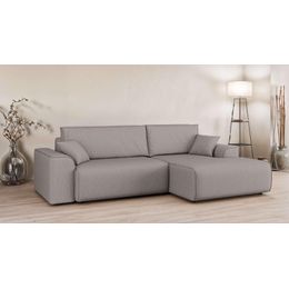Ecksofa Home Affaire, B:266cm H:90cm T:164cm, beige, 100% Polyester, Wohnzimmer, Sofas, "Santenay mit Bettfunktion und Bettkasten, Maße: B/T/H