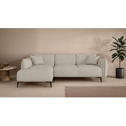 Ecksofa, B:269cm H:97cm T:168cm, beige, LeGer Home by Lena Gercke, 100% Polyester, Wohnzimmer, Sofas, "Adelita mit Ottomane links oder rechts