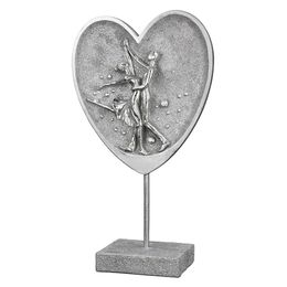 Gilde Dekofigur "tanzendes Paar" in Silber - (B)17 x (H)30 cm - 11% | Dekofiguren
