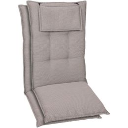 Hochlehnerauflage GO-DE, B:50cm H:7cm T:120cm, grau, Polyester, Polyurethan, Polsterauflagen, Ma&szlig;e ca.: 50 cm x 120 cm x 7 cm