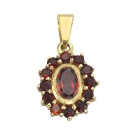 Vivance Damen Kettenanh&auml;nger "333/- Gelbgold mit Granat", one-size, Gold, 1,1 g, gelb, Gold, Schmuckanh&auml;nger