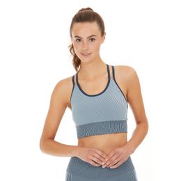 ENDURANCE ATHLECIA ATHLECIA Damen Sport-BH "Gisaki", Gr. XXS, blau, 89% Polyester, 11% Elasthan, unifarben, BHs, feuchtigkeitsregulierend und atmungsaktiv
