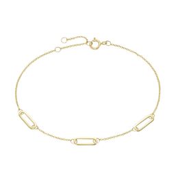 Luigi Merano Damen Armband "Ankerkette mit ovalen Gliedern, Gold 375", 19cm, Gelbgold 375, gold, Gelbgold 375, Armb&auml;nder