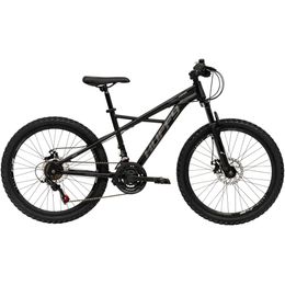 Huffy Jugendfahrrad, 40cm, 24 Zoll (60,96cm) hinten: 24 Zoll (60,96cm), schwarz, Fahrr&auml;der