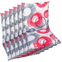 Sitzauflage GO-DE, B:50cm H:6cm T:100cm, rot, Baumwolle, Polyester, Polyurethan, Polsterauflagen, Ma&szlig;e ca.: 50 cm x 100 cm x 6 cm