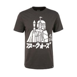 Recovered Herren T-Shirt "Star Wars Boba Fett Japanese", schwarz, Gr. L, bedruckt, 100% Baumwolle, Shirts, im zeitlosen Design