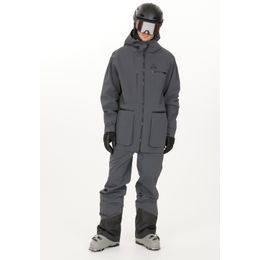 SOS Herren Skihose "Ruka", grau, Gr. XL, unifarben, 84% Nylon, 16% Elasthan, Hosen, mit praktischen Tr&auml;gern