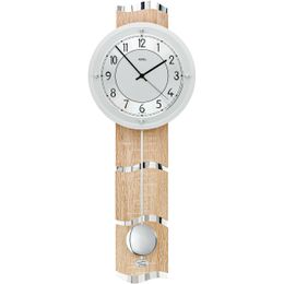 AMS Damen Funk-Pendelwanduhr "F5214", B/H/L: 10cm x 66cm x 24cm, braun, Wanduhren, Quarzuhr,Holzgeh&auml;use,Esszimmer,Wohnzimmer,Made in Germany