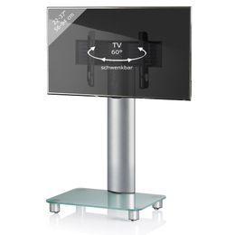 Vcm TV Standfu&szlig; 26-40 Zoll VESA max. 600x400 bis 30 kg Fernseh St&auml;nder aus Alu TV Bodenst&auml;nder mit Rollen Ma&szlig;e ca. H. 100 x B. 60 x T 44 cm Fernsehstand Bilano