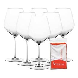 Spiegelau Burgundergl&auml;ser + Poliertuch Hi-Lite 734 ml 6er Set