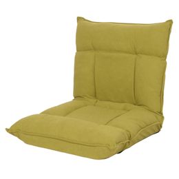 Bodensessel MCW-N44, Relaxsessel Bodenkissen Bodensofa Klappsessel 6 Relaxpositionen, stabiles Gestell Samt ~ gr&uuml;n