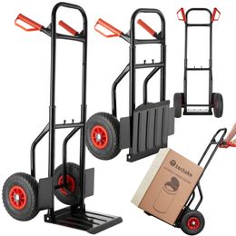 TecTake&reg; Sackkarre, mit Stahlrahmen, h&ouml;henverstellbar, Sicherheitsgriffe aus Kunststoff, Belastbarkeit 200 kg