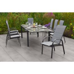 Merxx Gartenm&ouml;bel Set 9tlg. "Marini Set" mit Semi-Ausziehtisch und 8 St&uuml;hlen