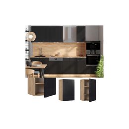 VICCO H&auml;ngeschrank Fame-Line Eiche Schwarz gestreift 45 cm